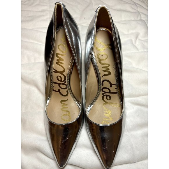 Sam Edelman | Shoes | Womens Sam Edelman Closed Pointed Toe Silver ...